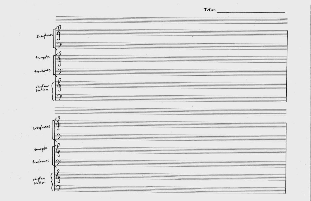 score paper – Earl MacDonald – Composer, Jazz Pianist, Music Educator