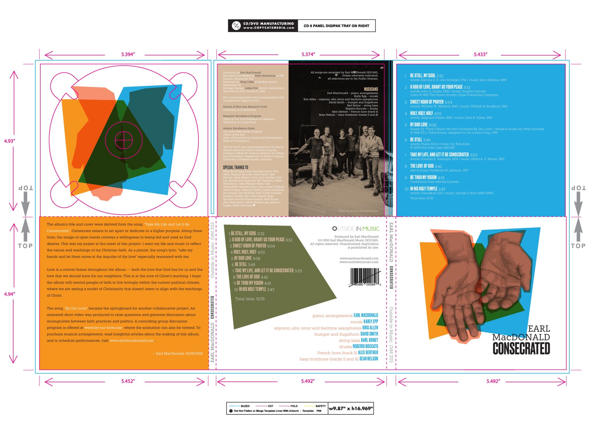 Liner Notes – Earl MacDonald – Composer, Jazz Pianist, Music Educator